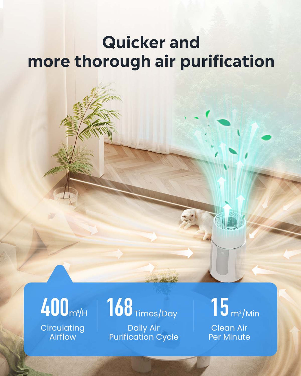 Uahpet Best Air Purifier for Pets